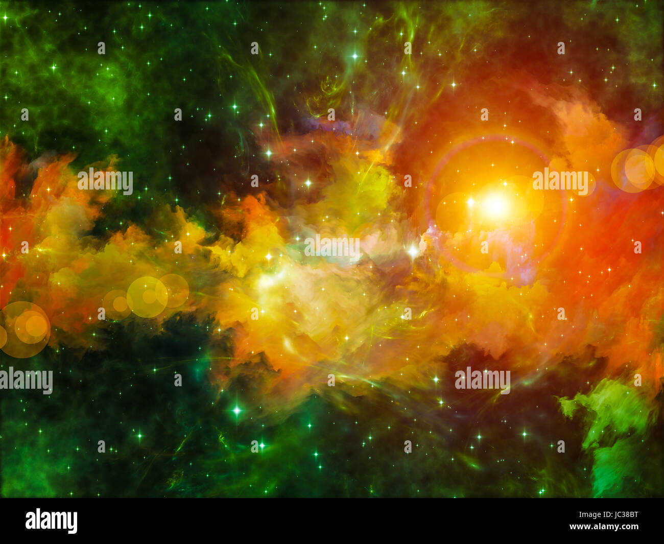 Colors in Space series. Graphic composition of colorful clouds and ...