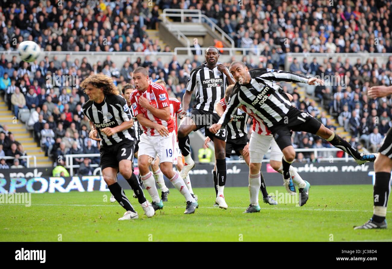 JAMES PERCH SCORES OWN GOAL NEWCASTLE V STOKE CITY ST JAMES PARK ...