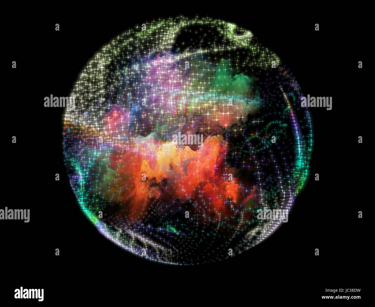 Fractal Elements series. Composition of fractal shapes and colors on ...