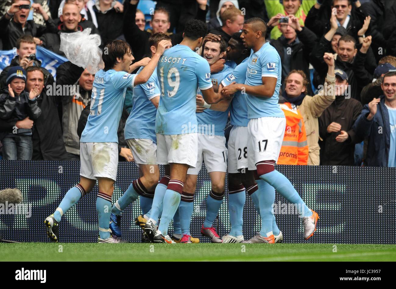 ADAM JOHNSON CELEBRATES GOAL MANCHESTER CITY V NEWCASTLE UT CITY OF ...