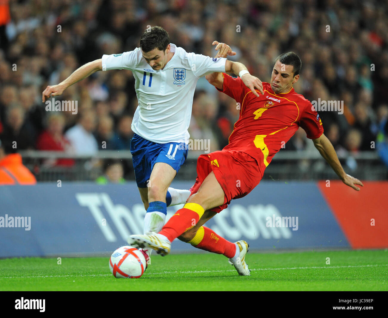 ADAM JOHNSON & MILAN JOVANOVIC ENGLAND V MONTENEGRO WEMBLEY STADIUM ...