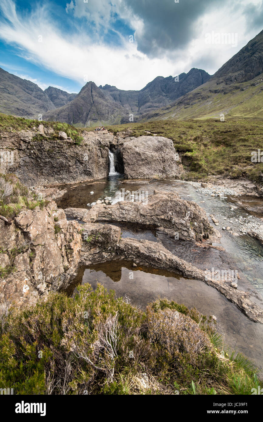 The Fairy Pools, majestatic waterfalls in Isle od Skye, Scotland ...