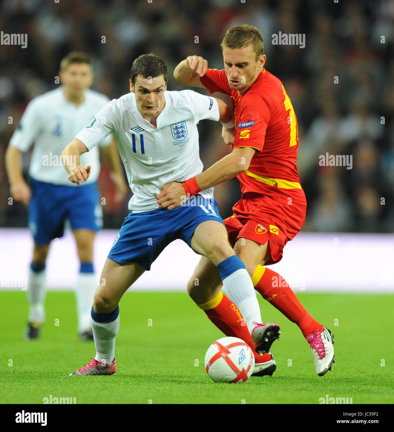 ADAM JOHNSON & MILORAD PEKOVIC ENGLAND V MONTENEGRO WEMBLEY STADIUM ...