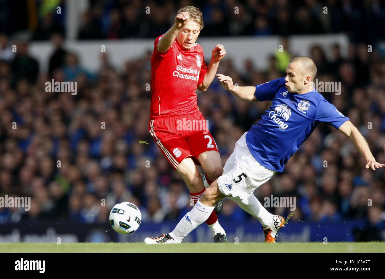 JOHN HEITINGA & LUCAS EVERTON V LIVERPOOL GOODISON PARK LIVERPOOL ...