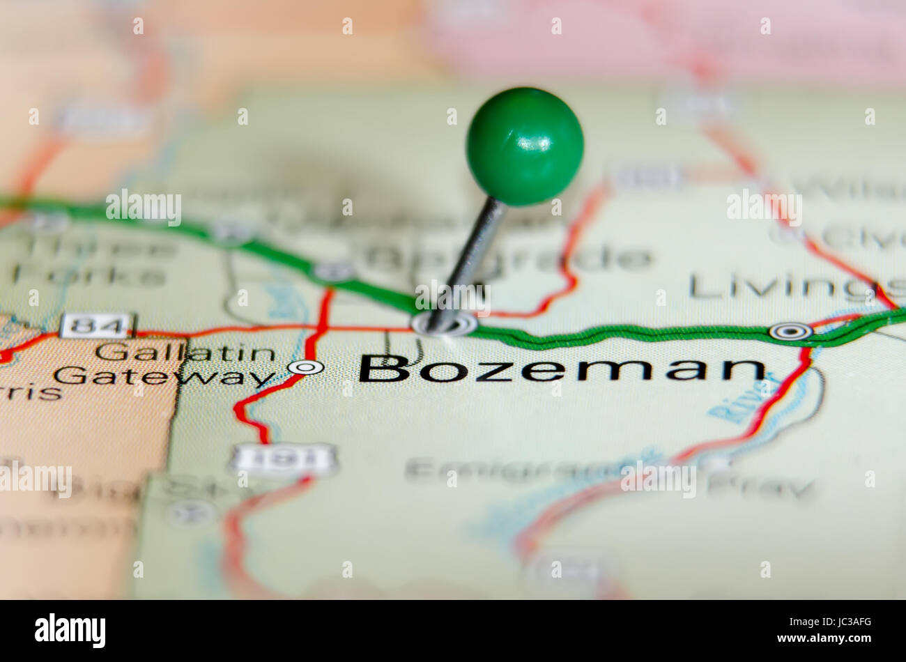 Bozeman montana map hi-res stock photography and images - Alamy