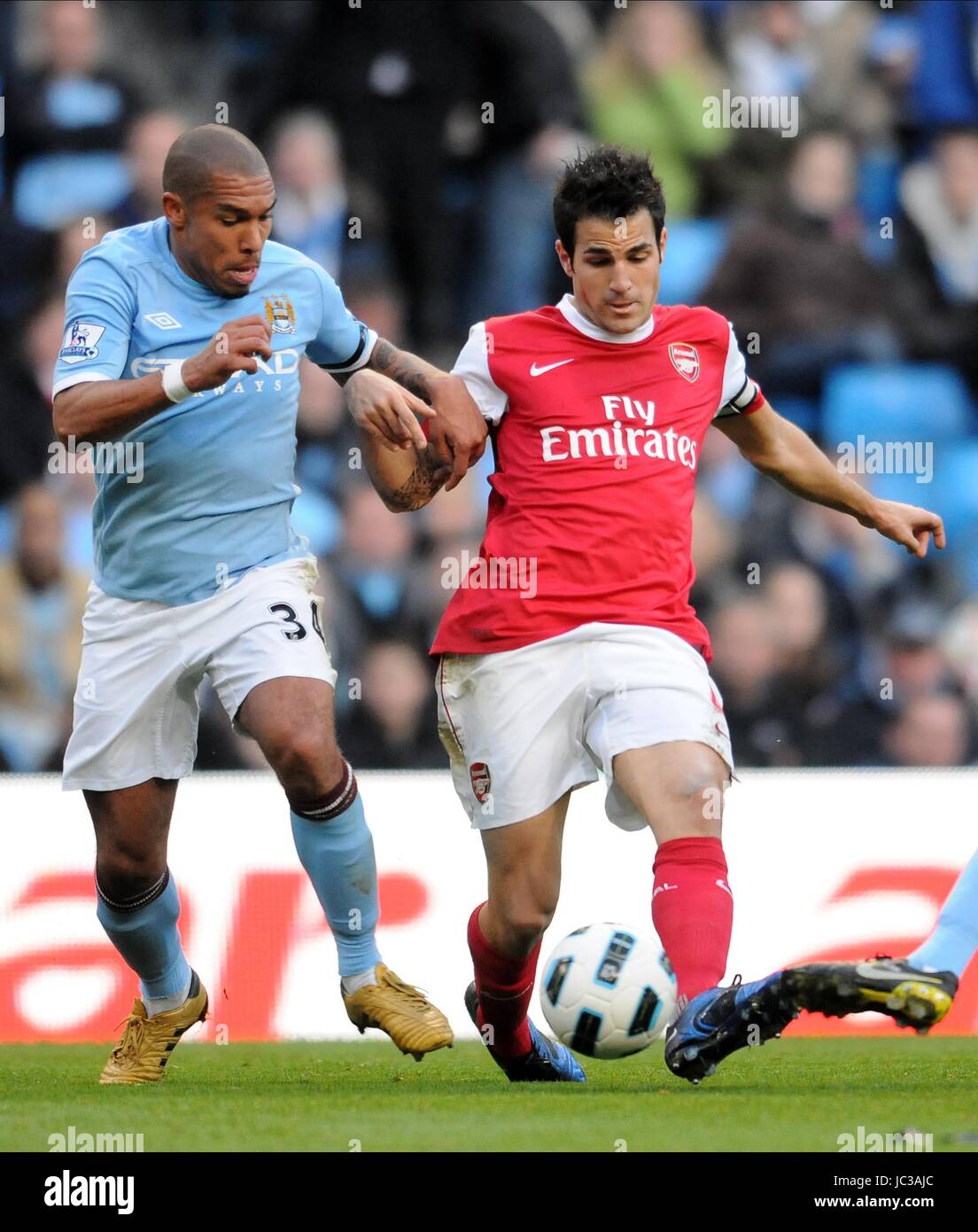 NIGEL DE JONG & CESC FABREGAS MANCHESTER CITY V ARSENAL CITY OF ...