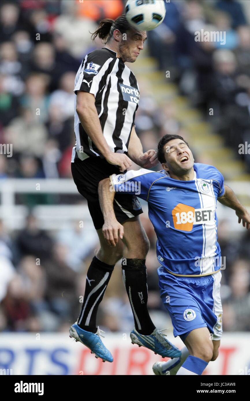 ANDREW CARROLL ANTOLIN ALCARAZ NEWCASTLE UNITED V NEWCASTLE UNITED V WIGAN ST.JAMES PARK ...