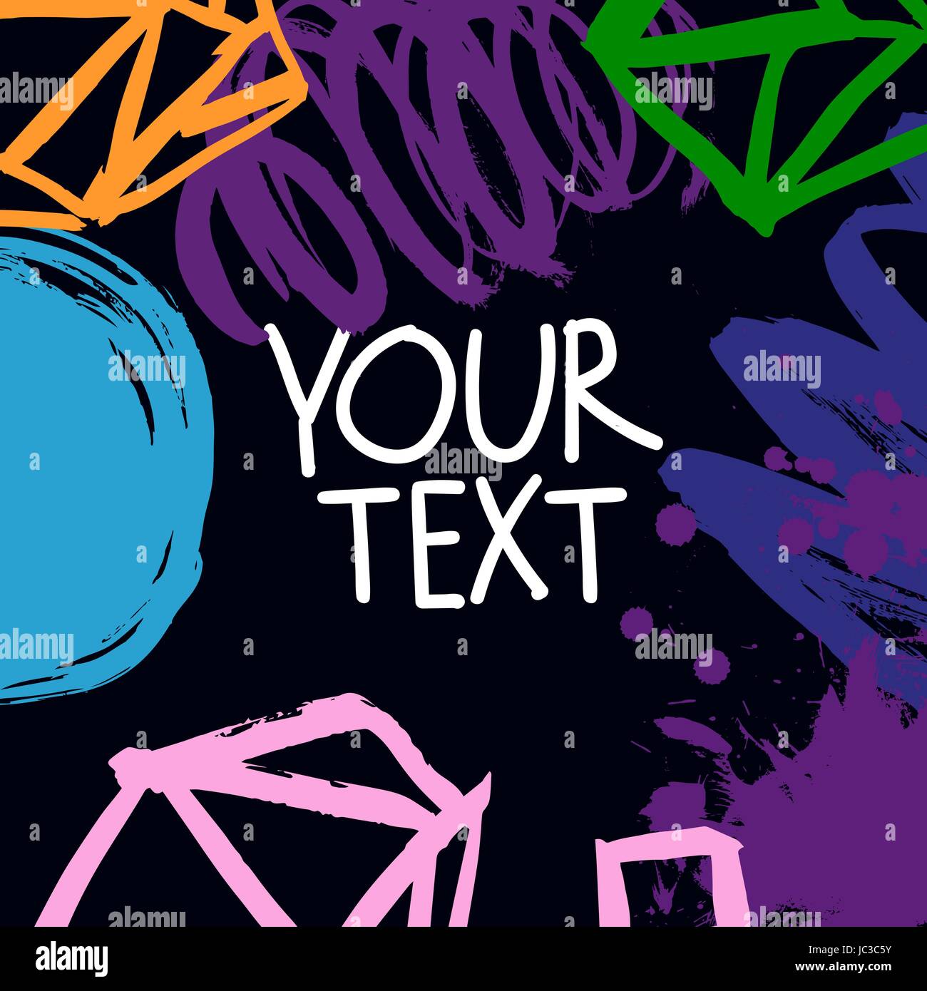 Collection of trendy cards with geometric shapes, hand made textures ...