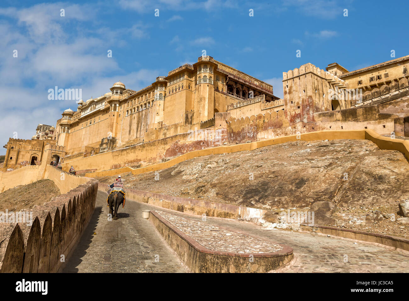 Famous Rajasthan landmark - Amer (Amber) fort, Rajasthan, India Stock ...