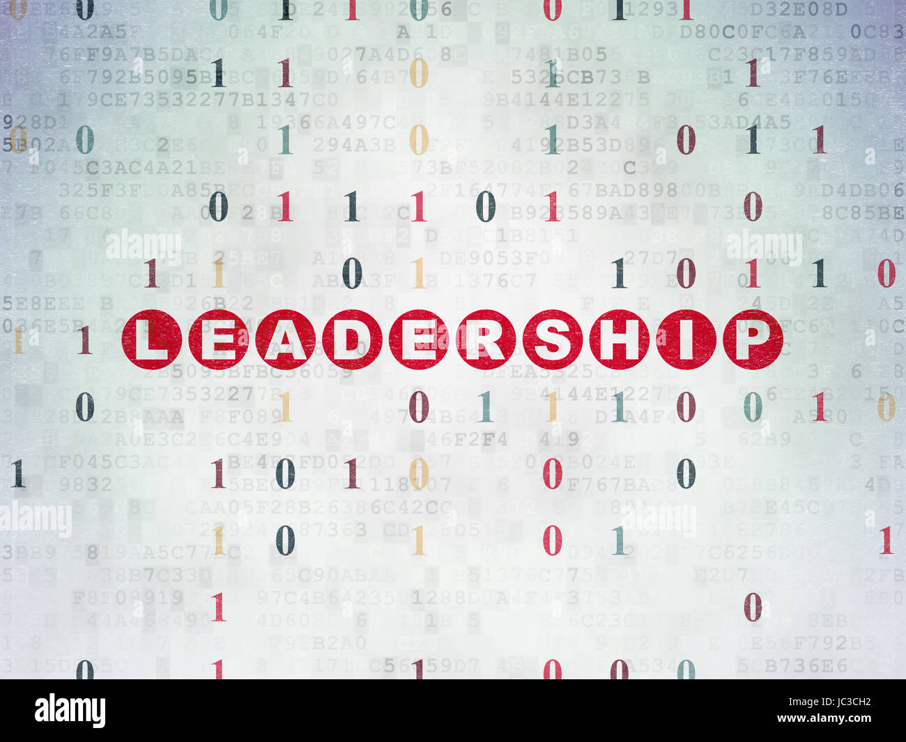 Finance concept: Leadership on Digital Data Paper background Stock ...