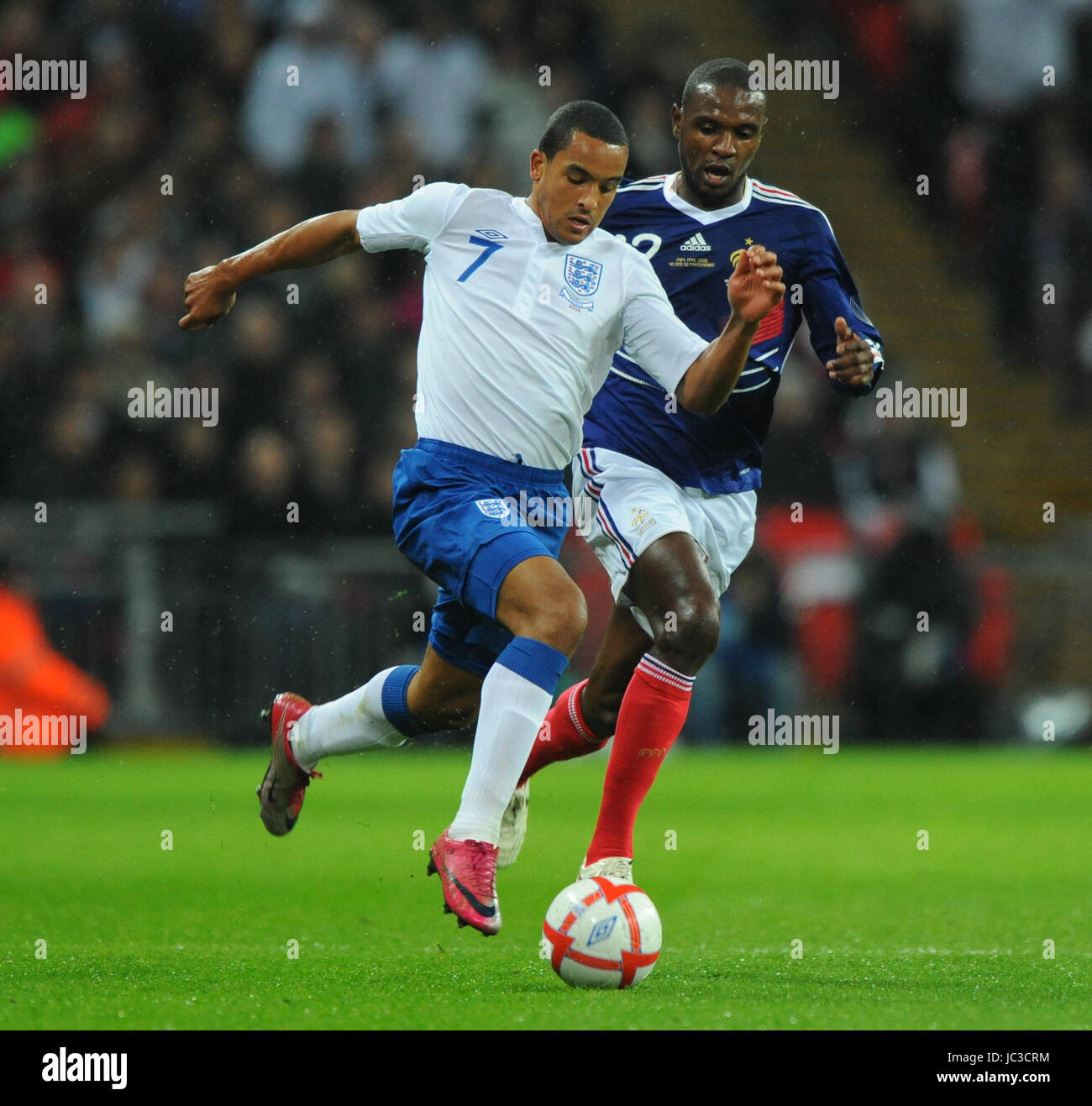 THEO WALCOTT & ERIC ABIDAL ENGLAND V FRANCE WEMBLEY STADIUM LONDON ...