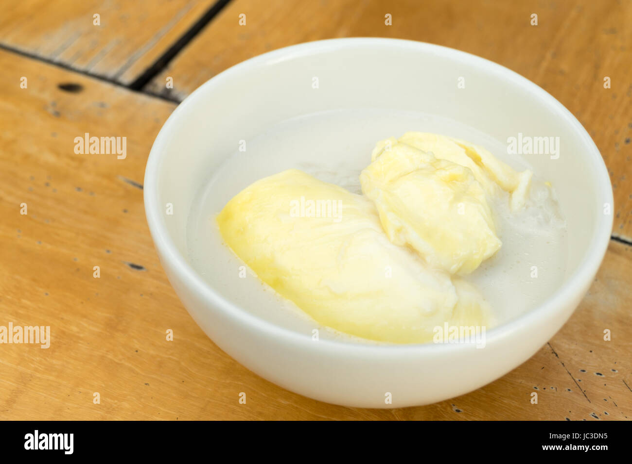 Durian in coconut milk, Thai dessert Stock Photo - Alamy