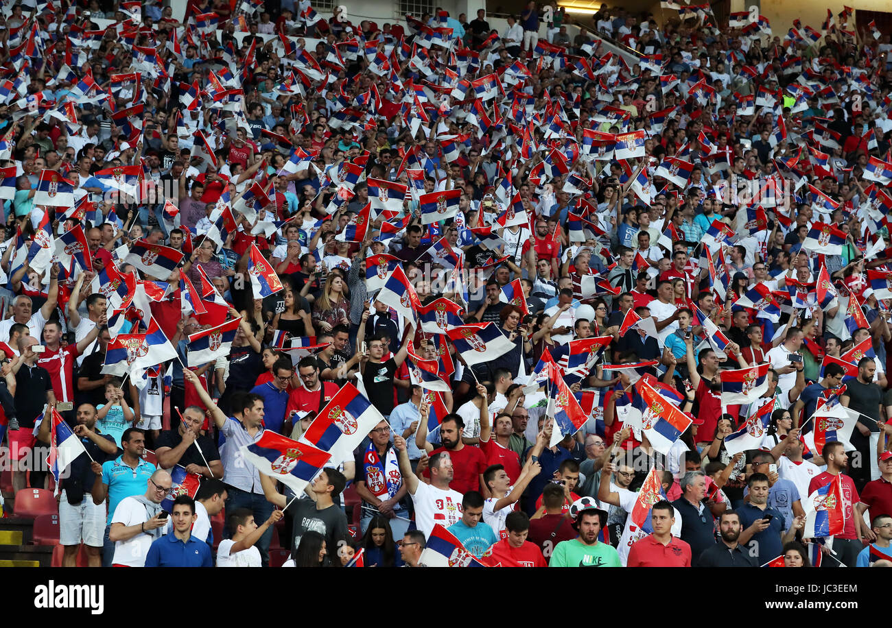 Serbia fans in the stands during the match Stock Photo - Alamy