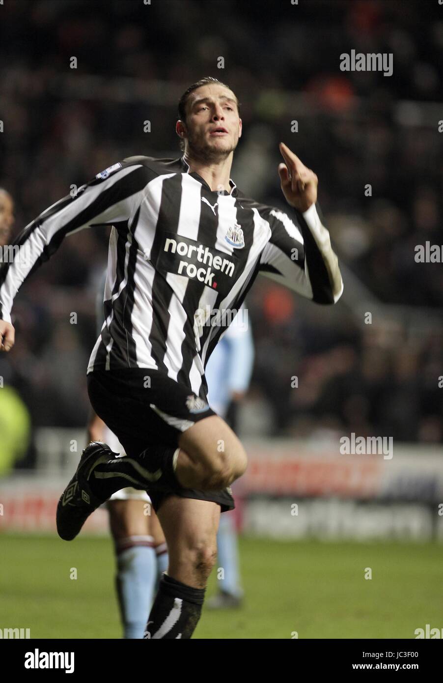 ANDY CARROLL CELEBRATES NEWCASTLE UNITED V MANCHESTER ST.JAMES PARK ...