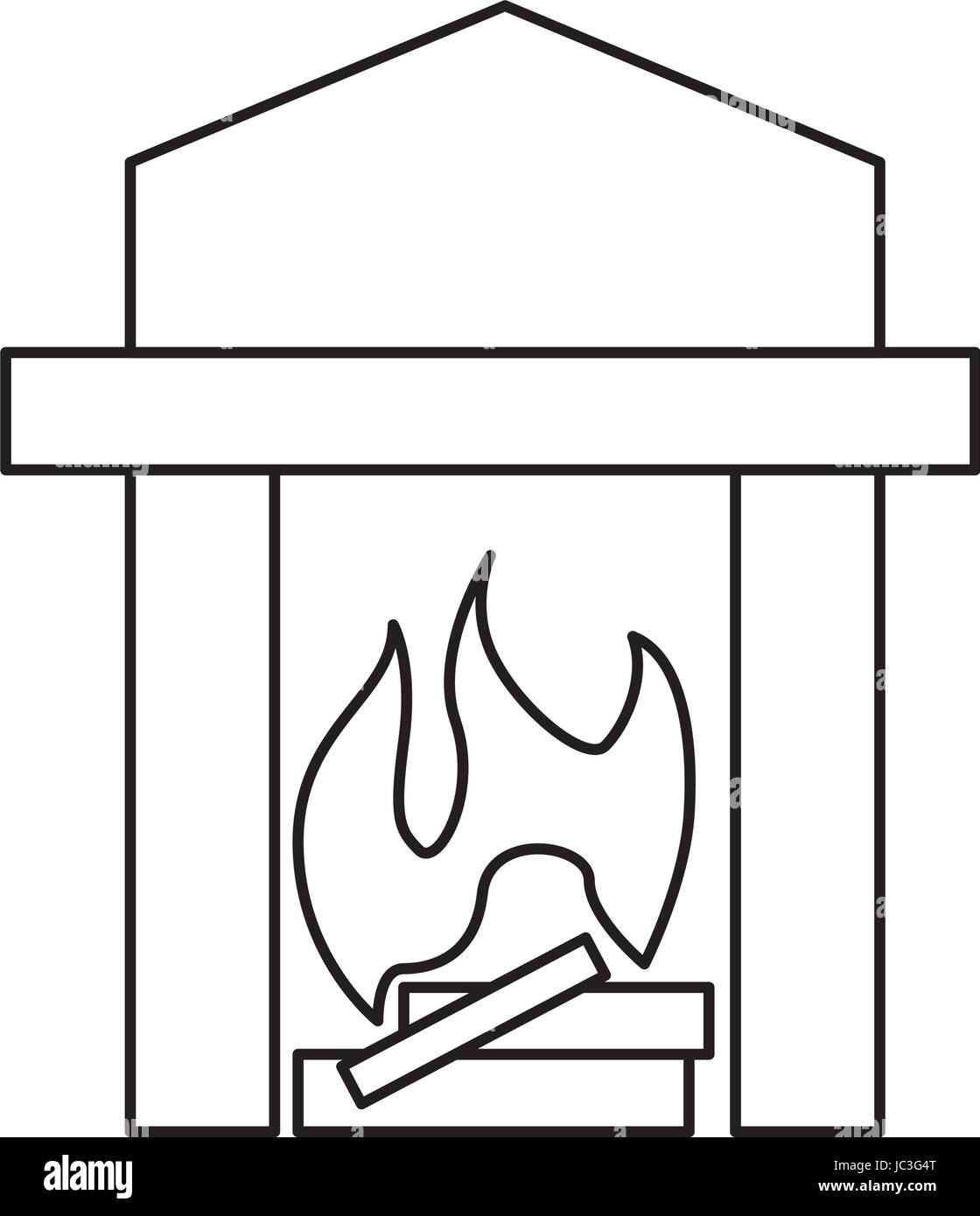 Chimney lit symbol Stock Vector Image & Art - Alamy