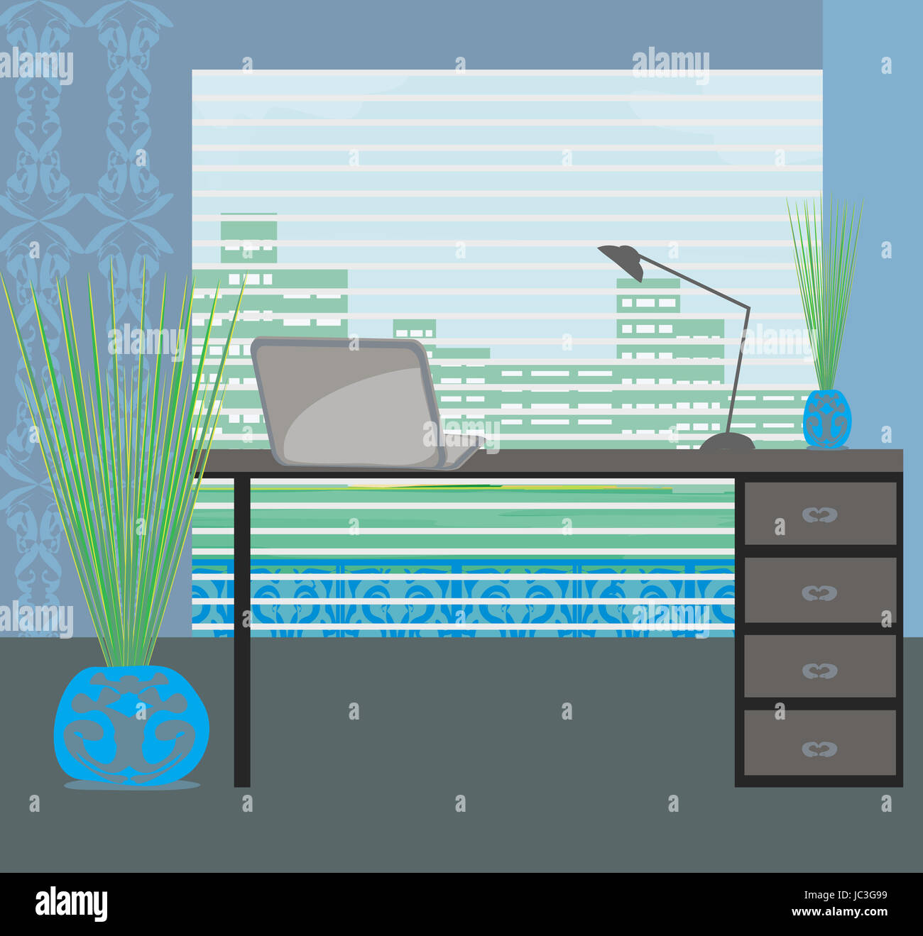 Interior modern banking vector hi-res stock photography and images - Alamy