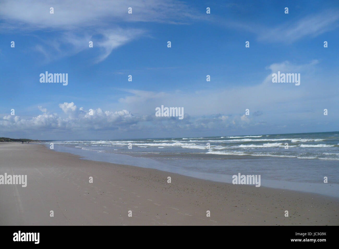the wide sand beach on the north sea in denmark Stock Photo - Alamy
