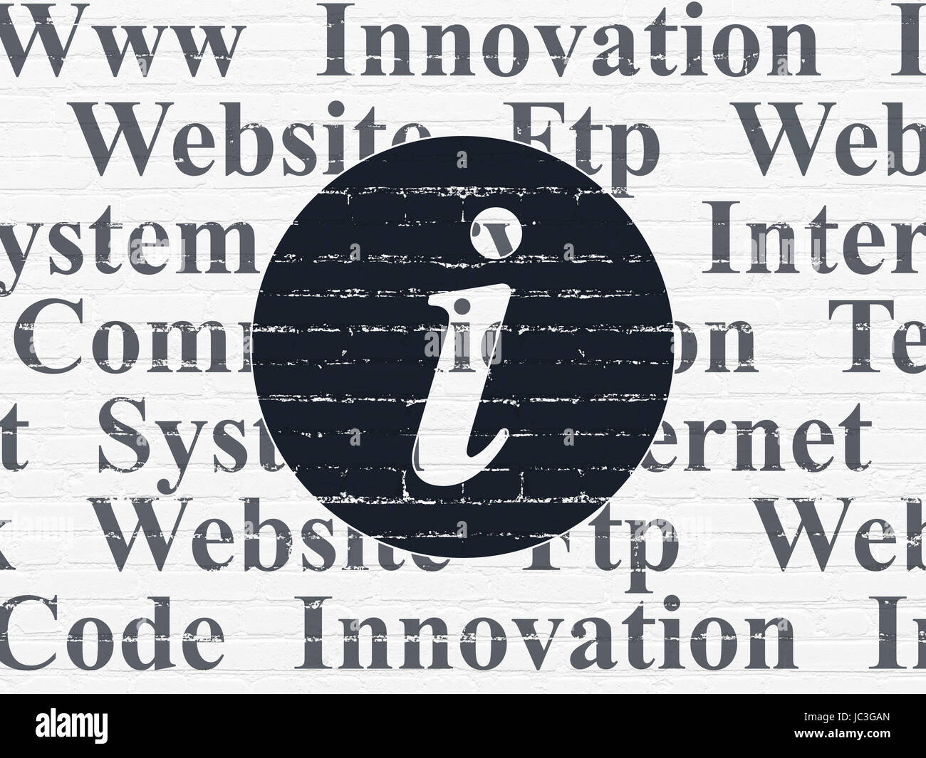 Web design concept: Information on wall background Stock Photo - Alamy