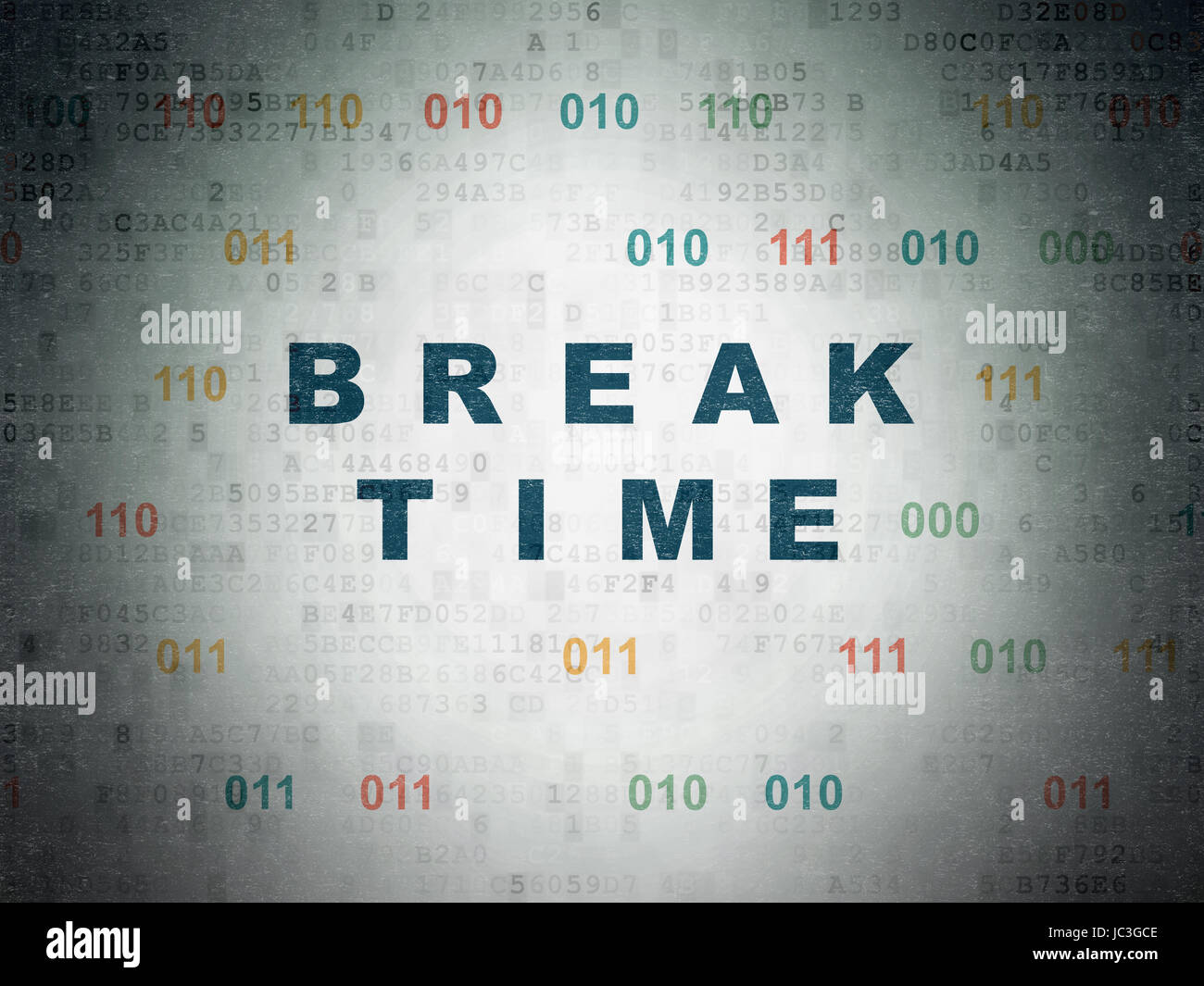 Timeline concept: Break Time on Digital Data Paper background Stock ...