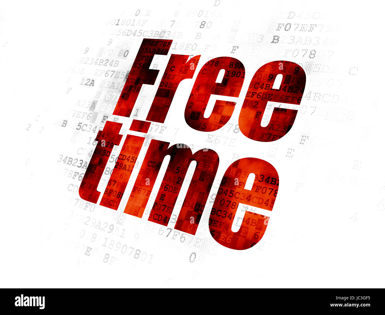 Time concept: Free Time on Digital background Stock Photo - Alamy