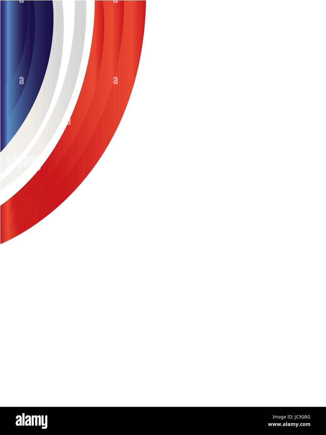 French flag wave pattern on white background with copy space for text ...