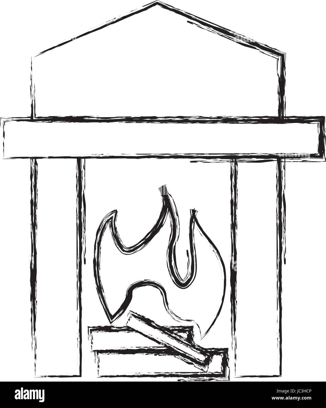 Chimney lit symbol Stock Vector Image & Art - Alamy