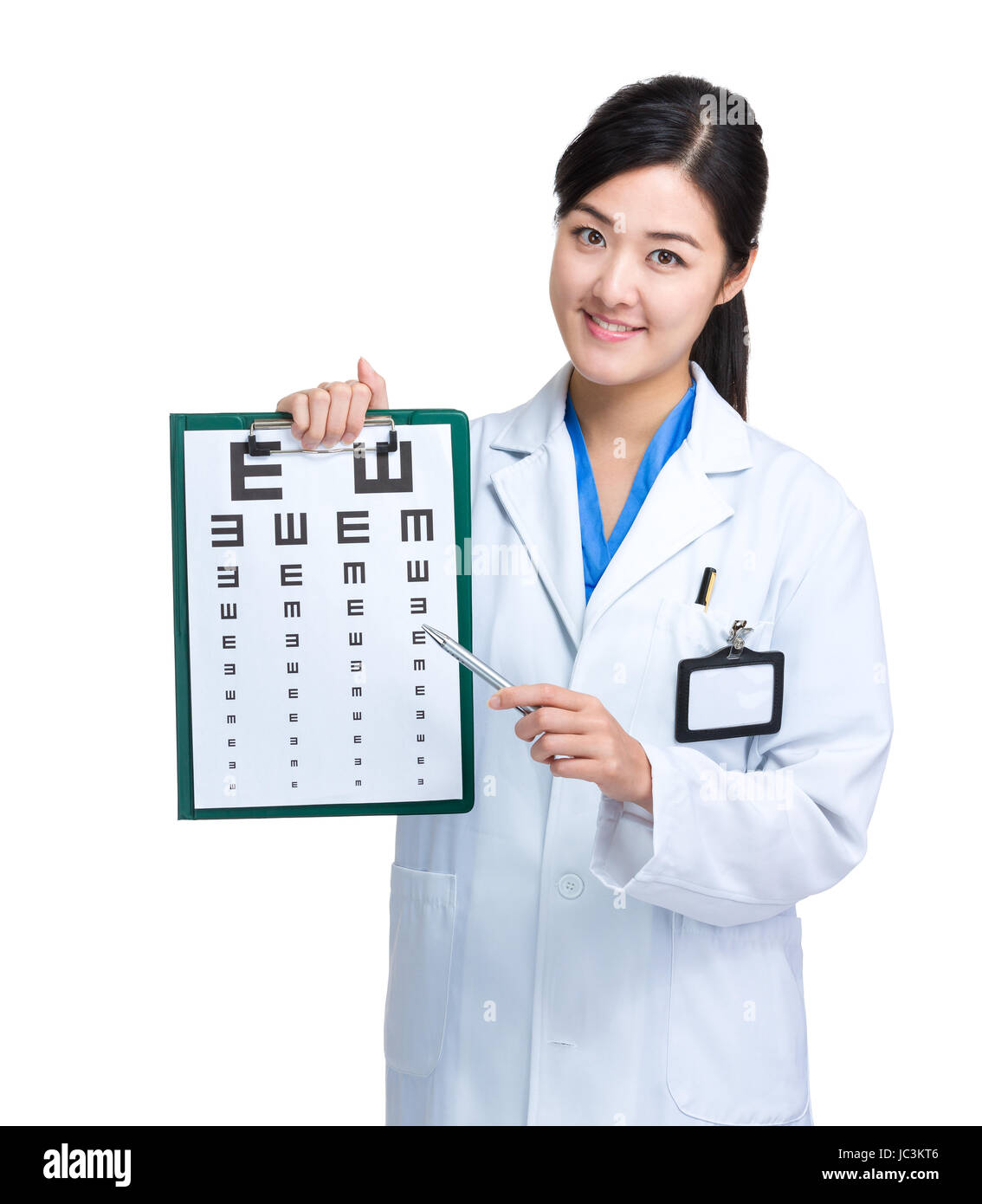 Doctor doing optical test Stock Photo - Alamy