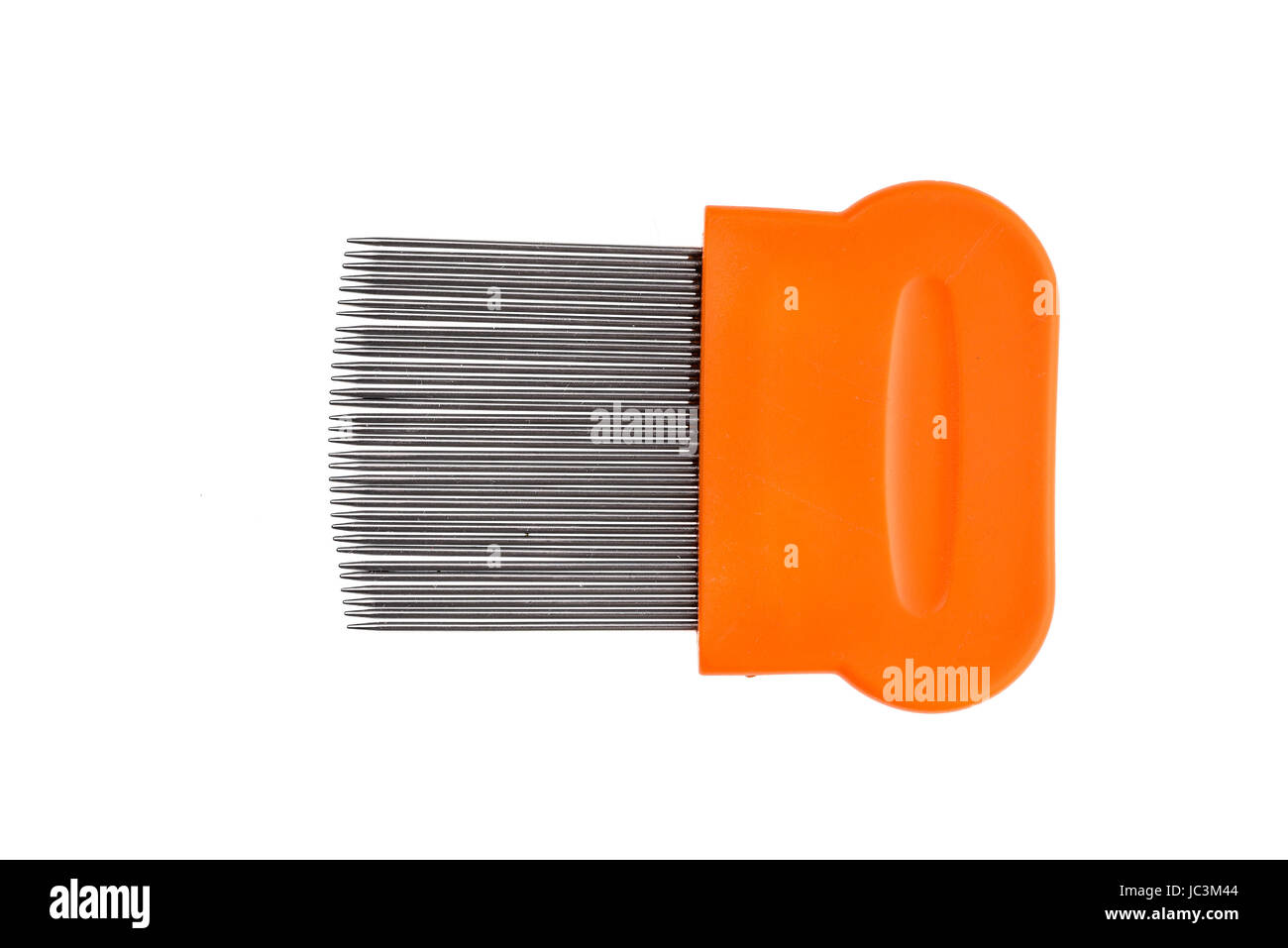 Lice comb for home removing lice treatment isolated on white. Metal ...