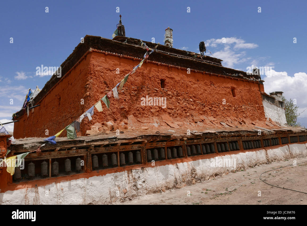 Thge oldest tibetan monastery in Nepal at Ghar Gumba,and the stupas on ...