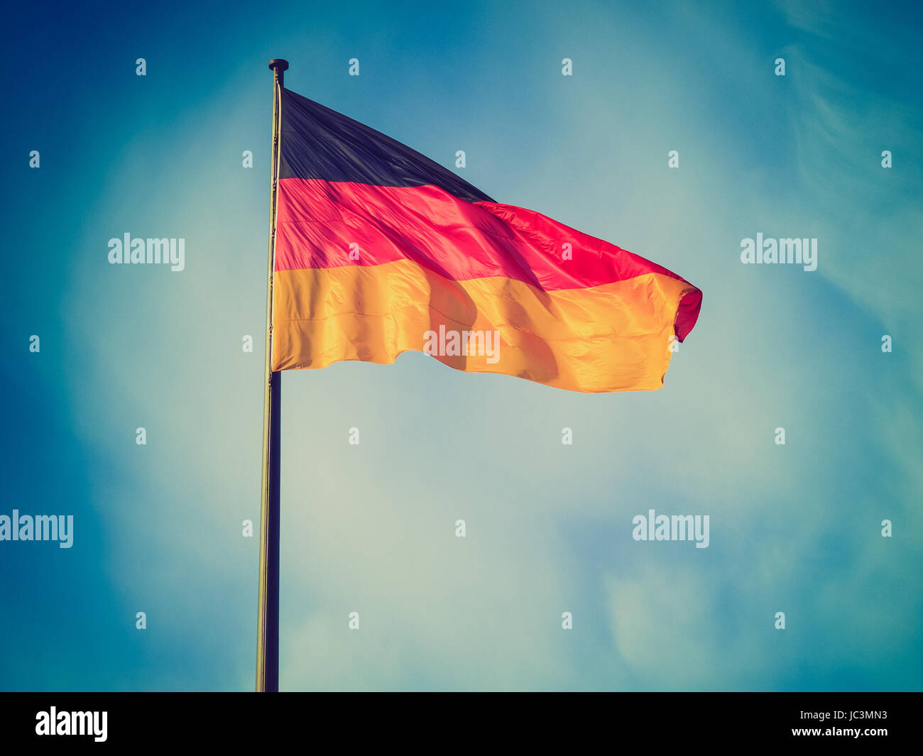 Vintage retro looking The national German flag of Germany (DE Stock ...