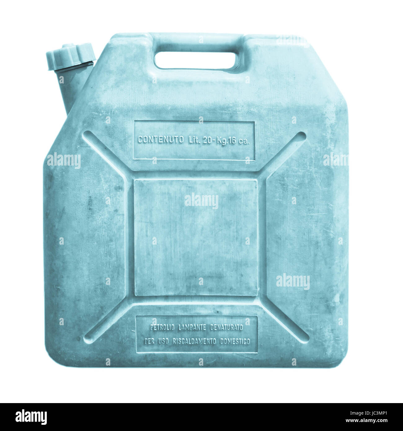 Fuel tank isolated over a white background - cool cyanotype Stock Photo ...