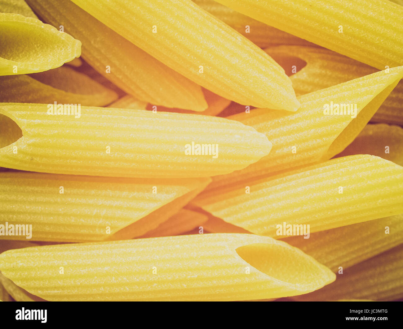 Vintage retro looking Italian macaroni penne pasta picture Stock Photo ...
