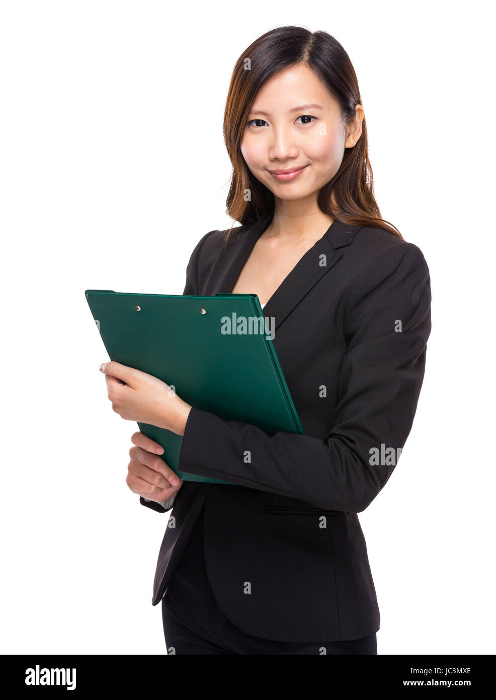 Business secretary with folder Stock Photo - Alamy