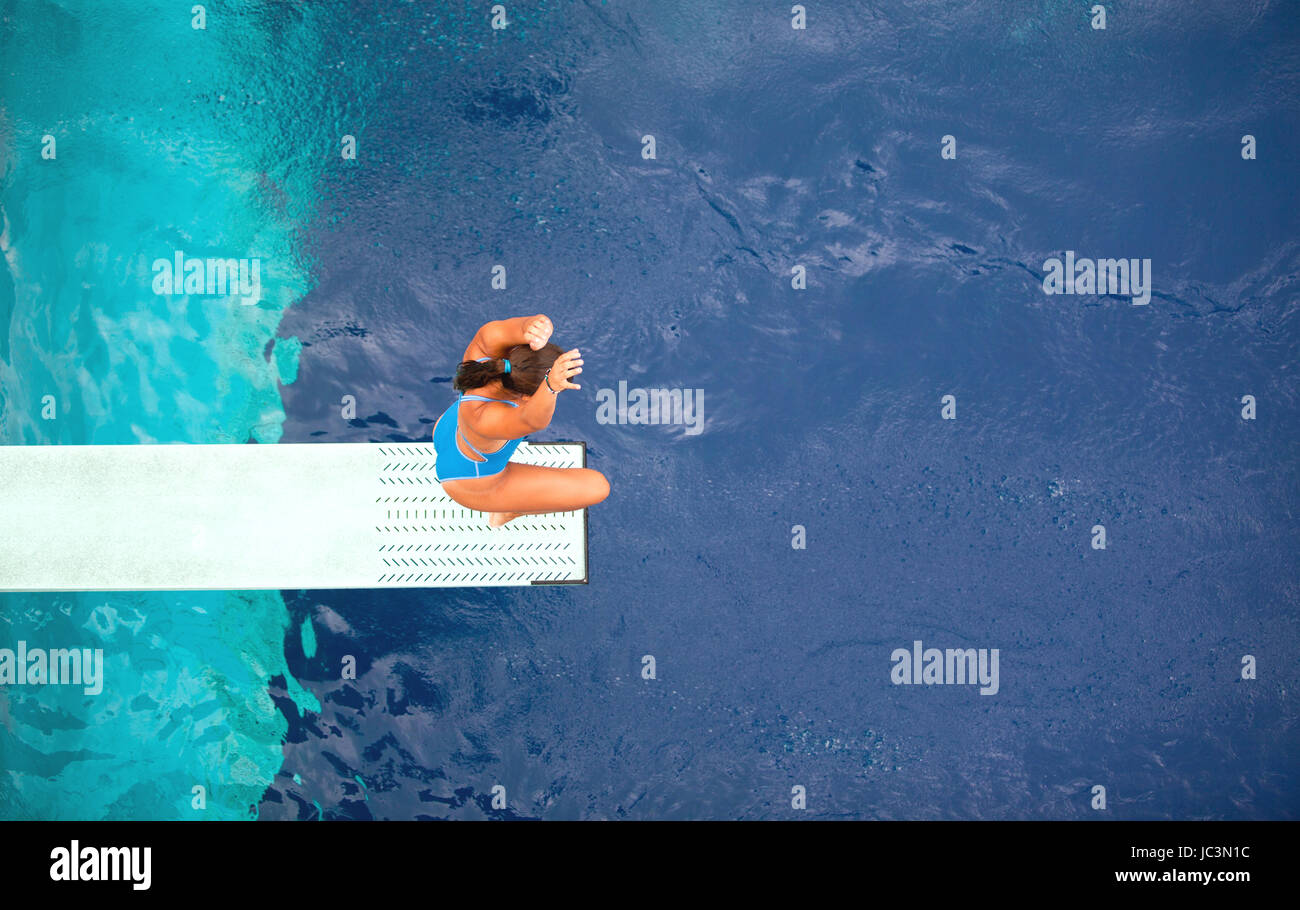 Female diver board hi-res stock photography and images - Alamy