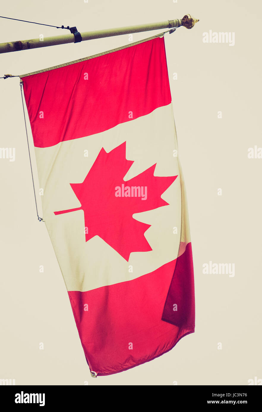 Vintage retro looking The national Canadian flag of Canada (CA Stock ...