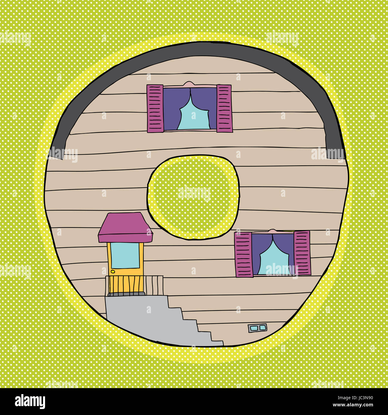 Cartoon letter o hi-res stock photography and images - Alamy