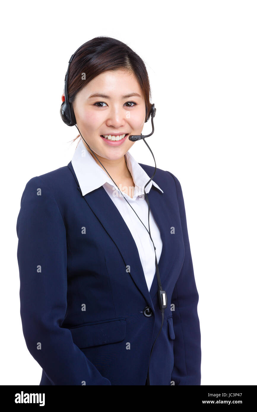 Female customer service operator Stock Photo - Alamy