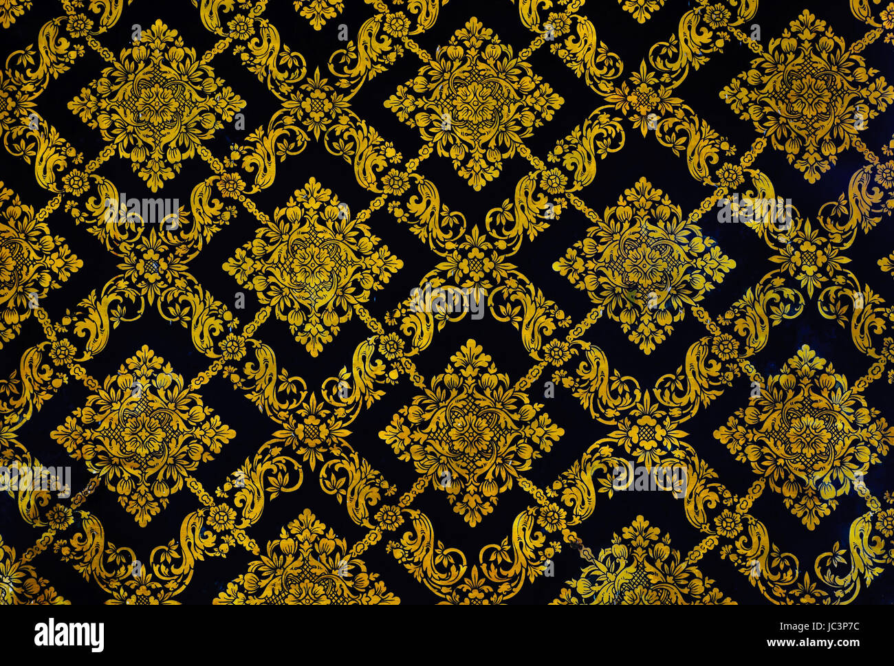 Floral pattern in traditional Thai style Stock Photo - Alamy