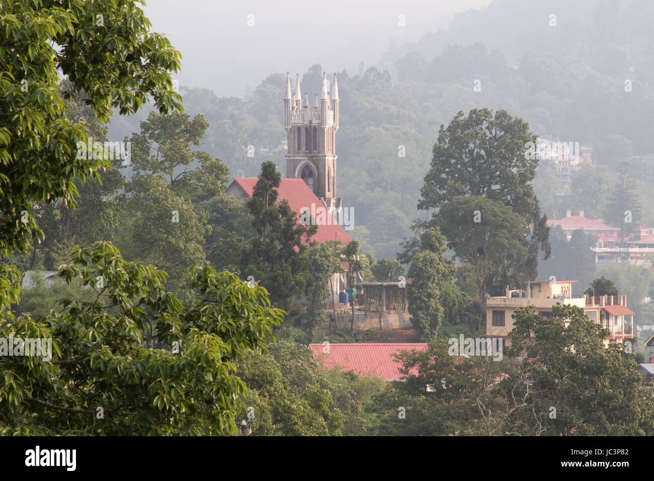 MacFarlane Church in the centre of Kalimpong, West Bengal India Stock ...