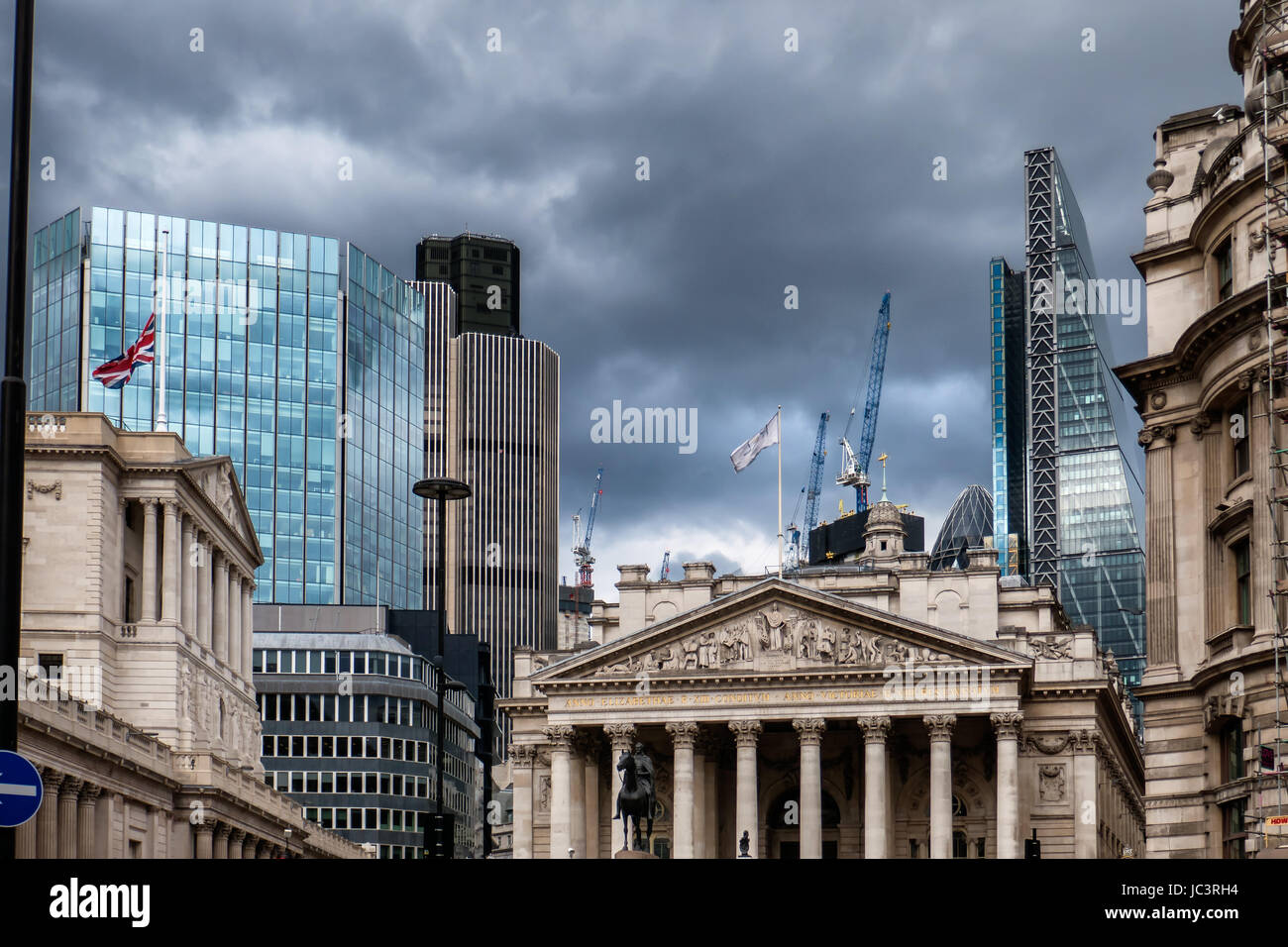 Old meets new in London city, UK Stock Photo - Alamy