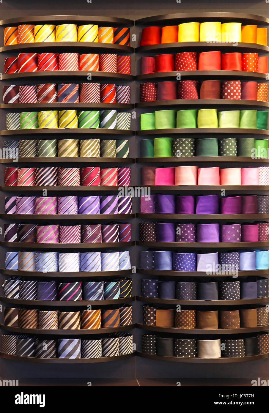 Big selection of classic silk neck ties Stock Photo - Alamy