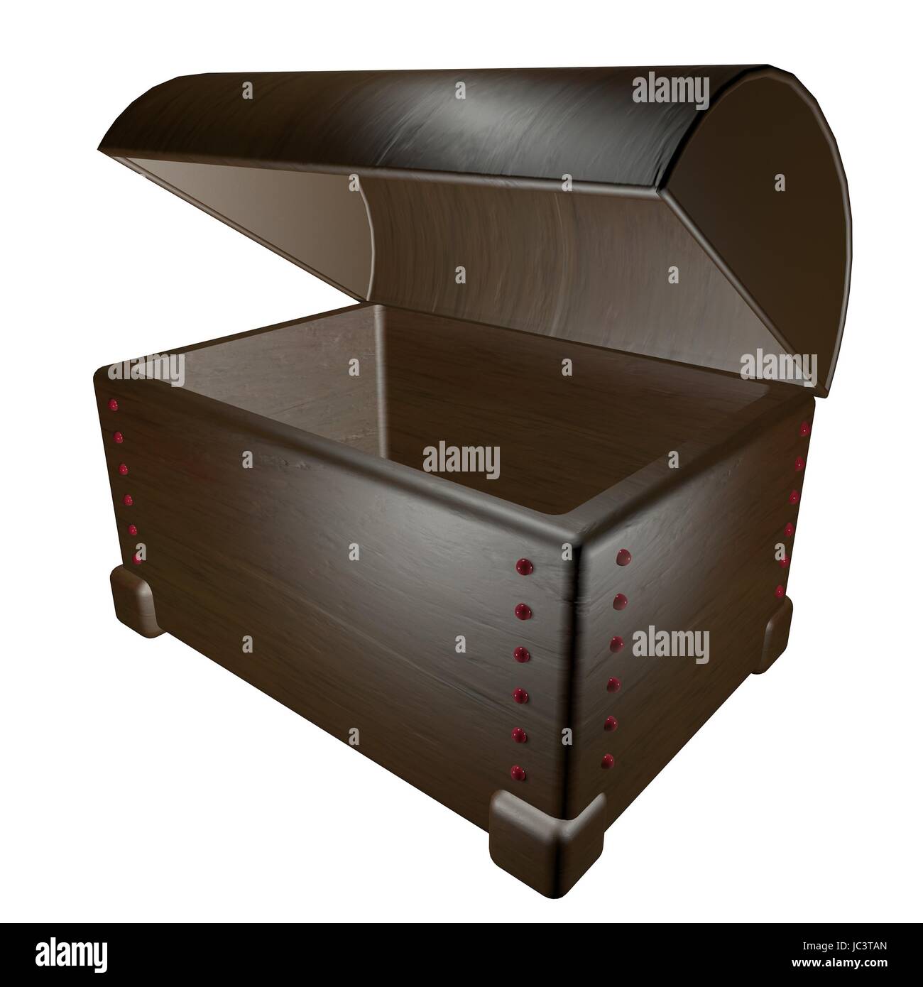 Open trunk isolated over white, 3d render Stock Photo - Alamy