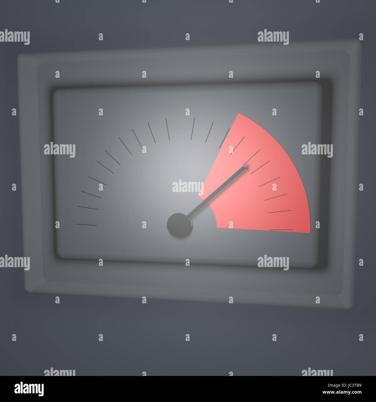 Danger indicator with needle on red, 3d render Stock Photo - Alamy