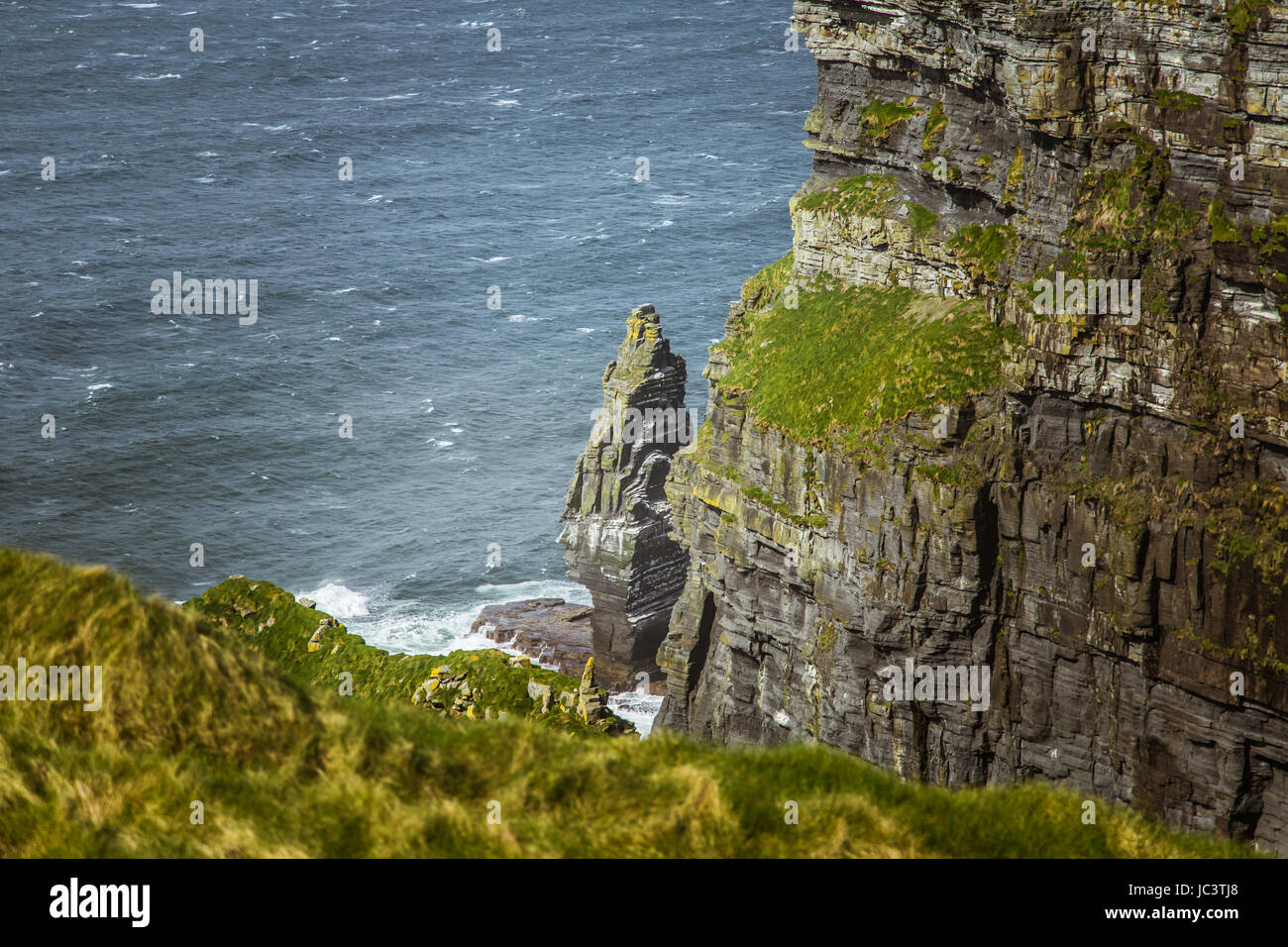 A beautiful landscape of Moher cliffs in spring in Ireland Stock Photo ...