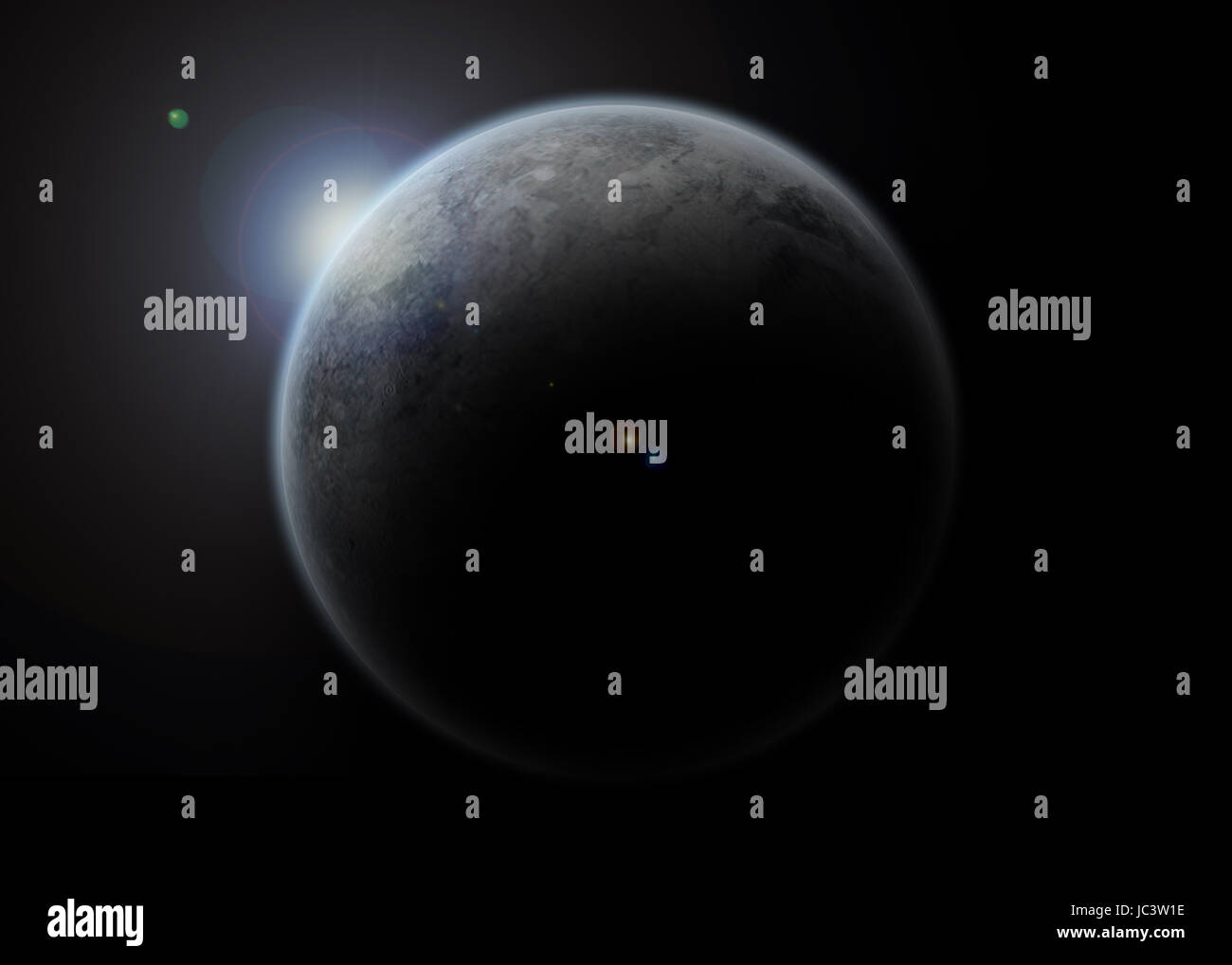 Planet landscape in space Stock Photo - Alamy