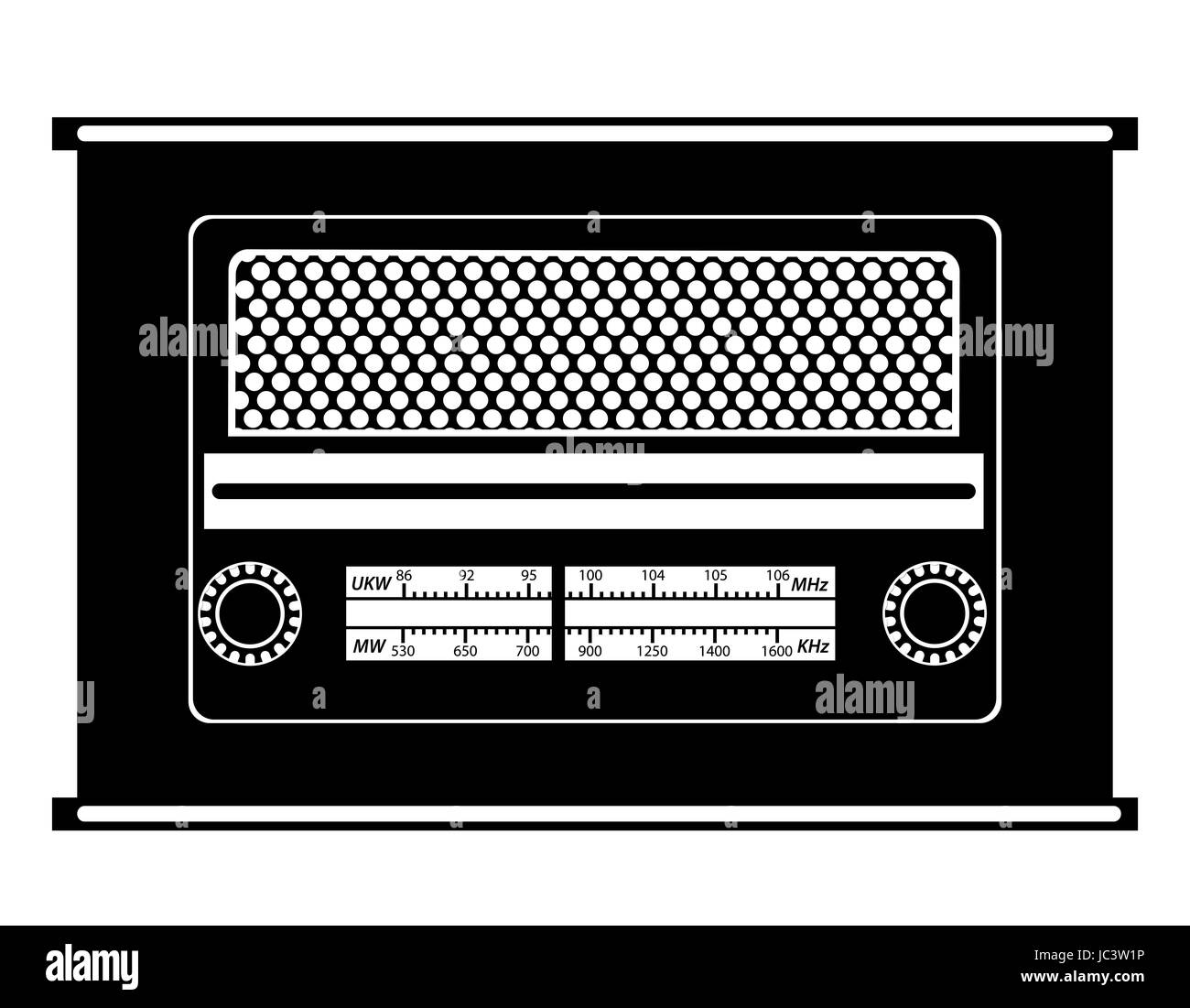 radio old retro vintage icon stock vector illustration black outline ...