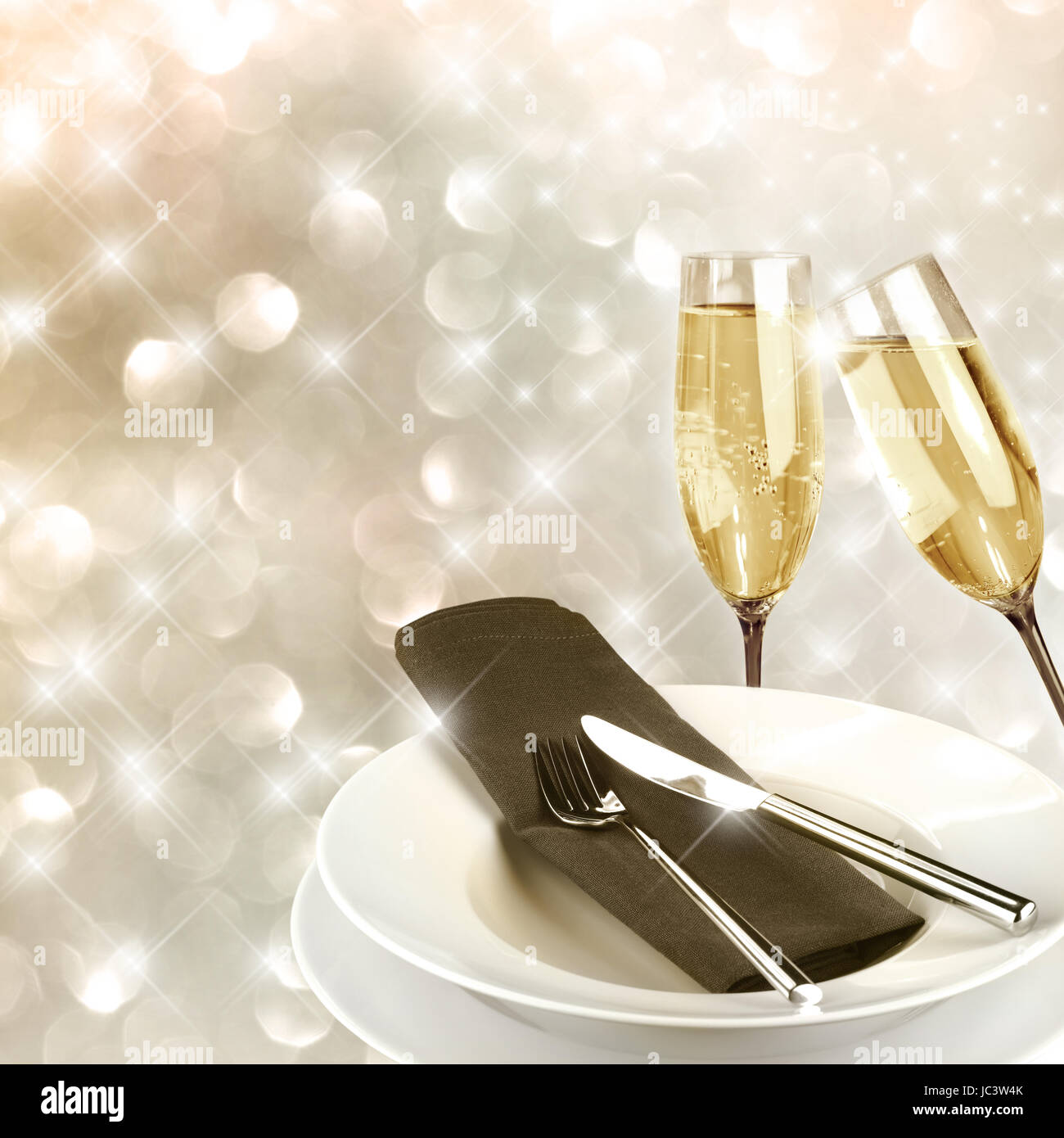 Toasting with champagne glasses very festive background Stock Photo - Alamy