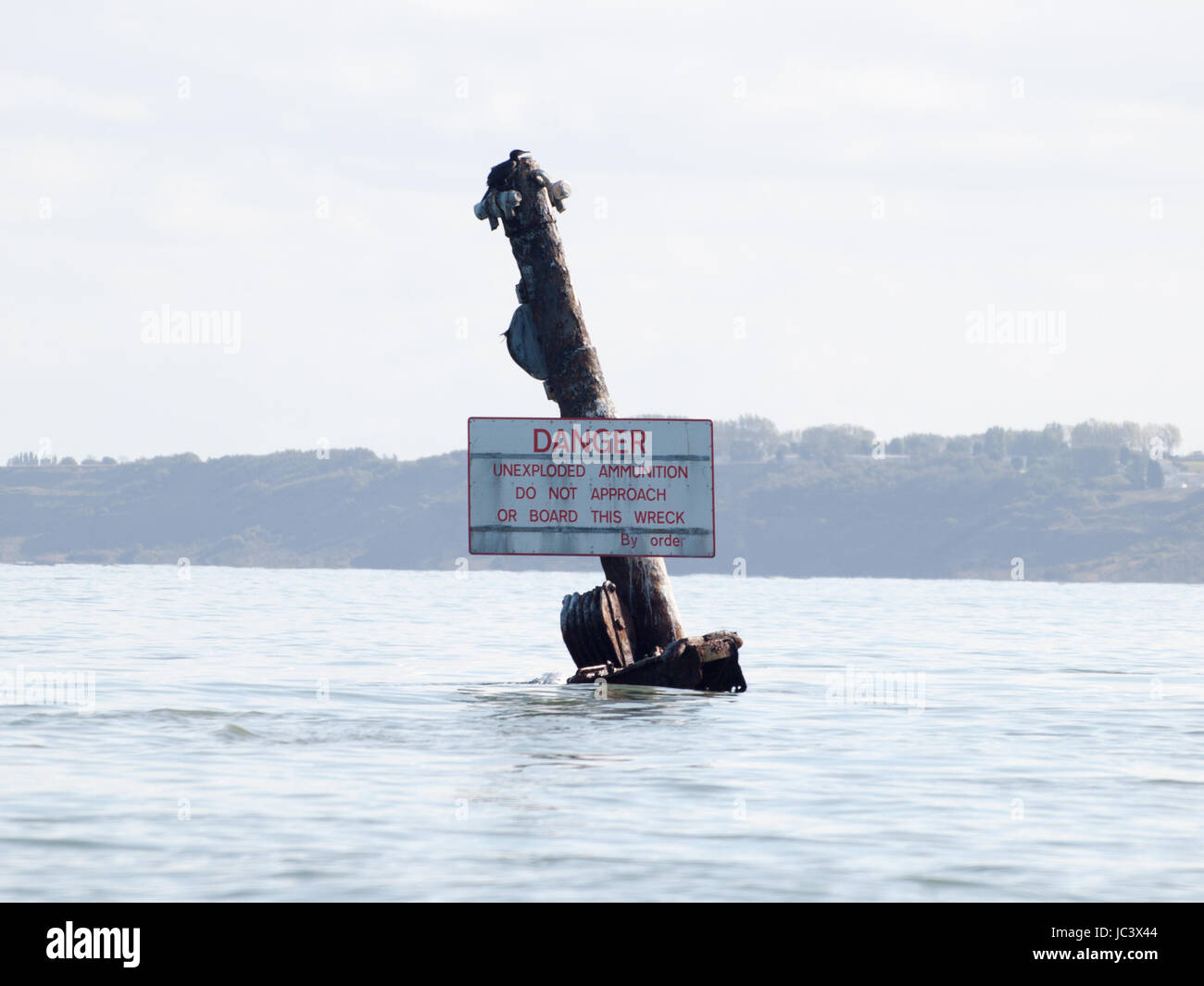 Mast of the wreck of the SS Richard Montgomery, a liberty ship that ...
