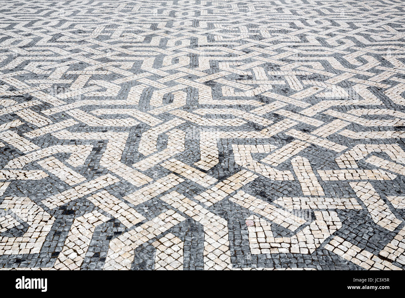 Tile brick floor in Lisbon Town Square, Portugal Stock Photo - Alamy