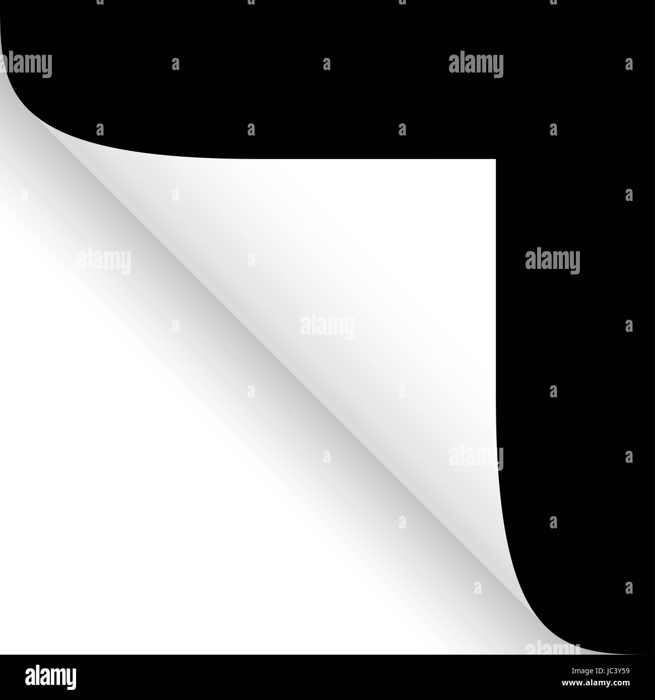 paper / page change suddenly lower left black Stock Photo - Alamy